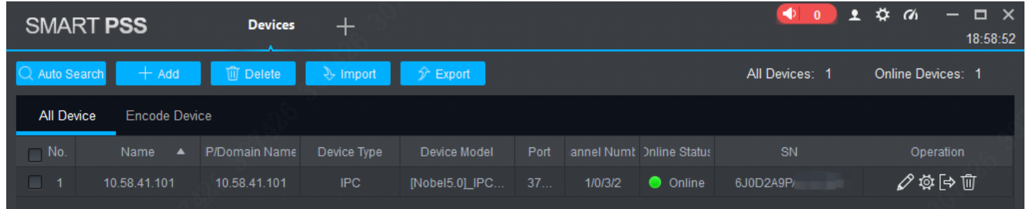 Dahua - SmartPSS 2.0 - Devices Offline